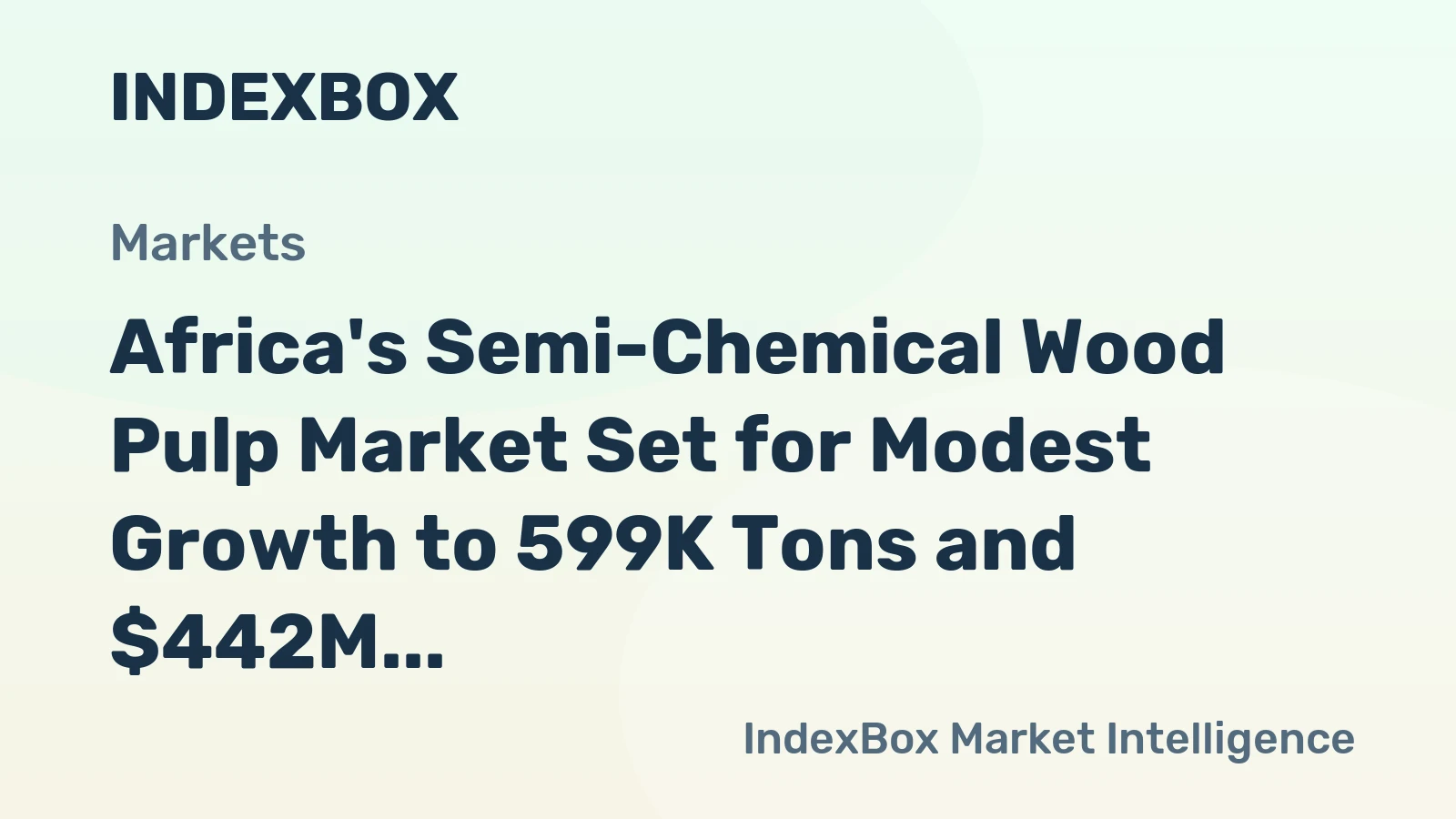 Africa's Semi-Chemical Wood Pulp Market Set for Modest Growth to 599K Tons and $442M