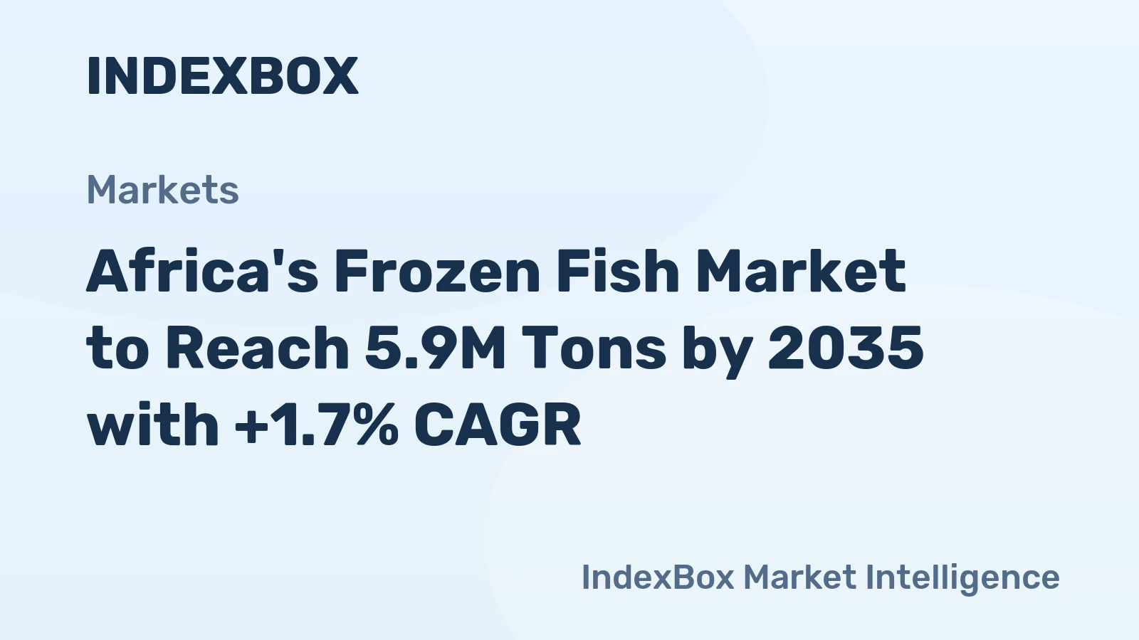 Africa's Frozen Fish Market to Reach 5.9M Tons by 2035 with +1.7% CAGR