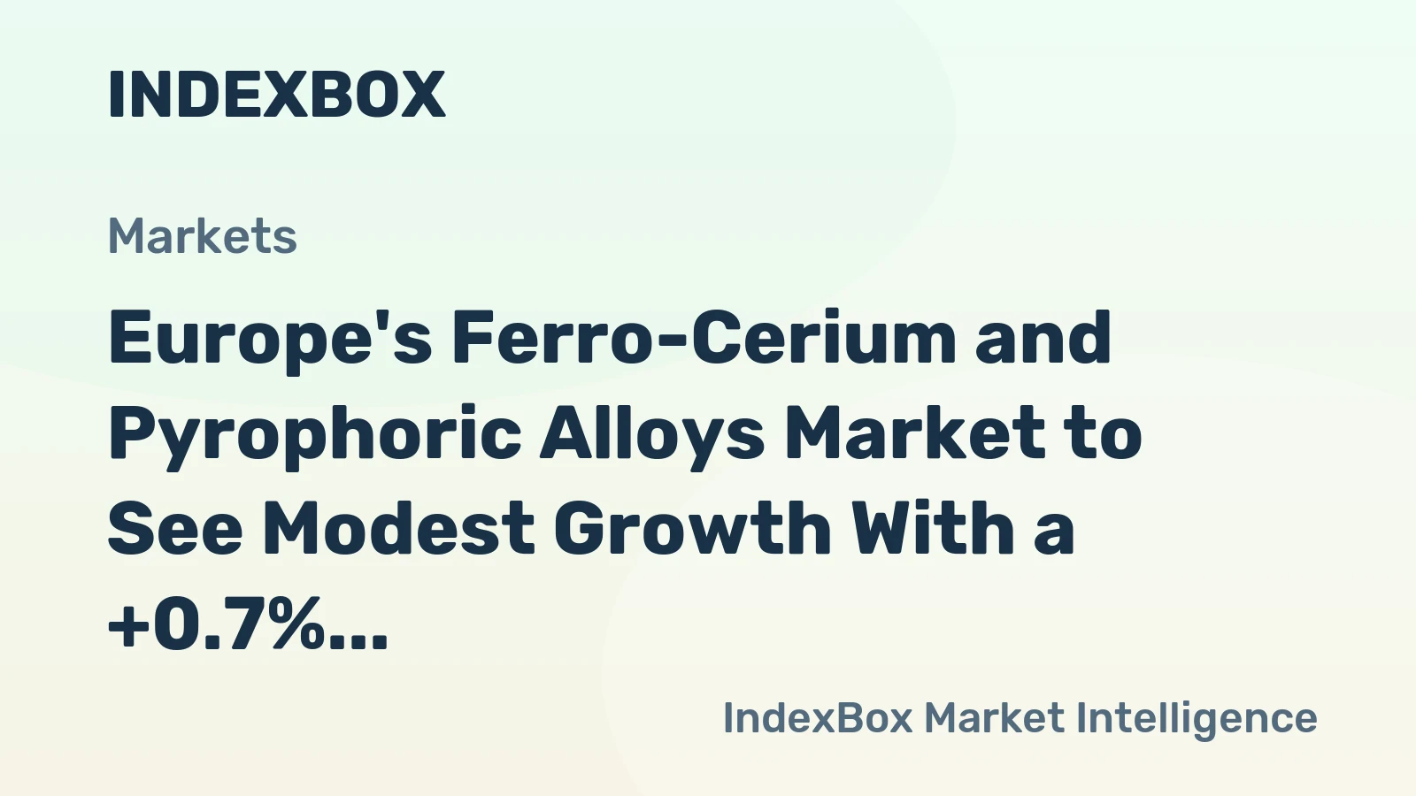 Europe's Ferro-Cerium and Pyrophoric Alloys Market to See Modest Growth With a +0.7% CAGR Through 2035
