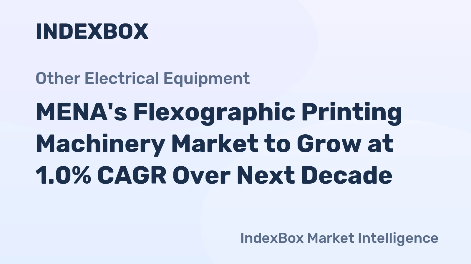 MENA's Flexographic Printing Machinery Market to Grow at 1.0% CAGR Over Next Decade