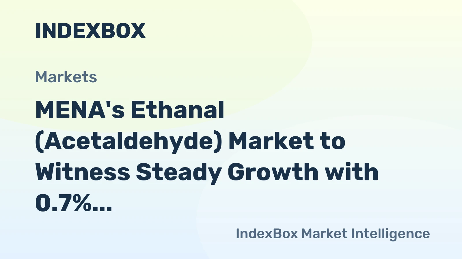 MENA's Ethanal (Acetaldehyde) Market to Witness Steady Growth with 0.7% CAGR by 2035