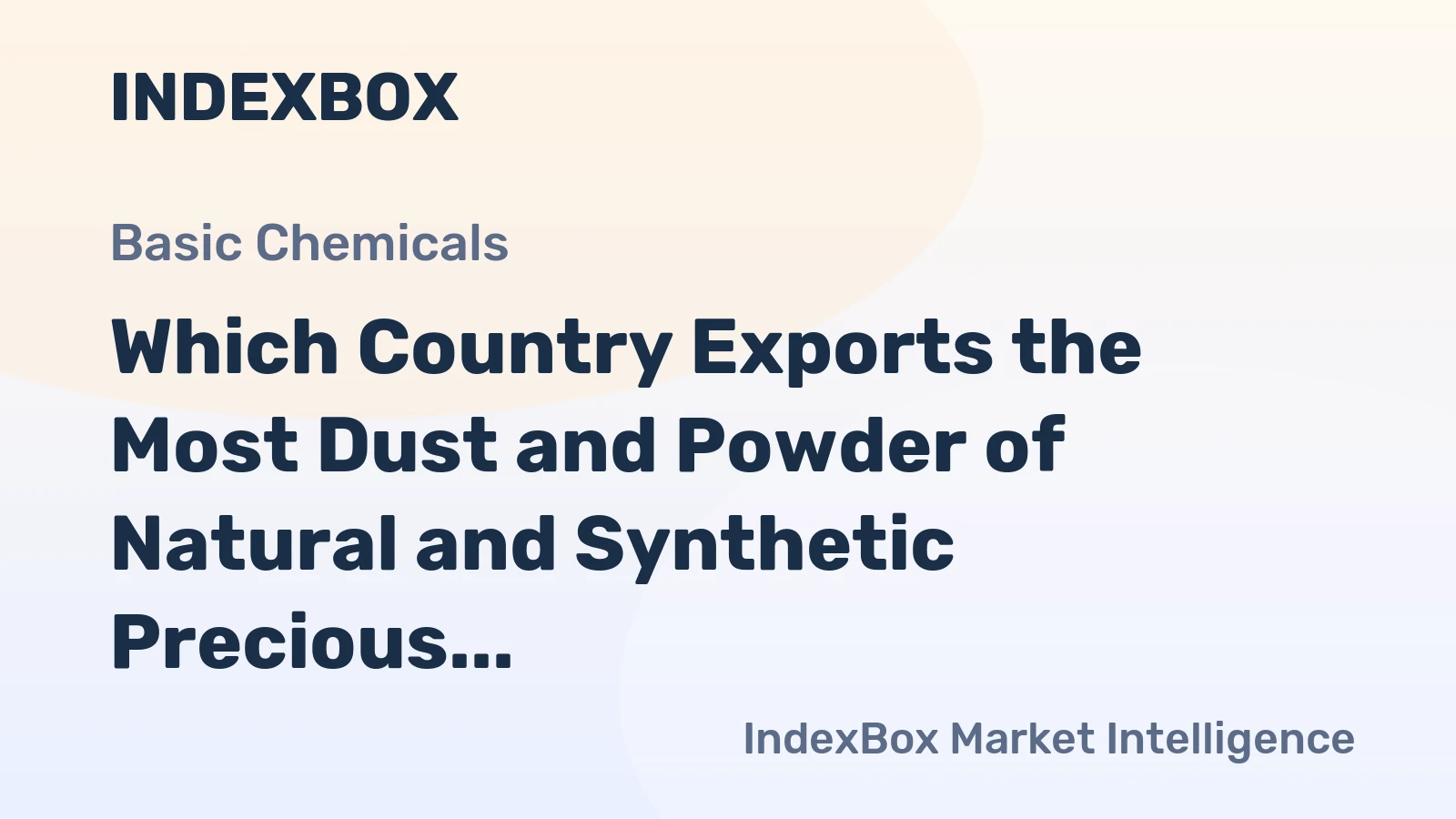 Which Country Exports the Most Dust and Powder of Natural and Synthetic Precious in the World?