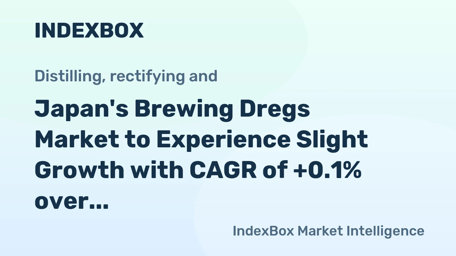 Japan's Brewing Dregs Market to Experience Slight Growth with CAGR of +0.1% over the Next Decade