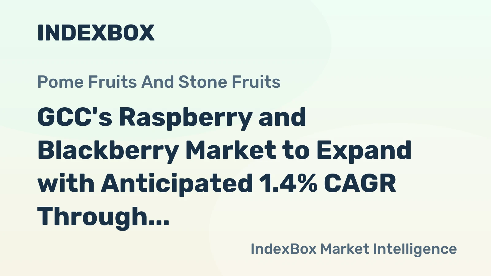 GCC's Raspberry and Blackberry Market to Expand with Anticipated 1.4% CAGR Through 2035