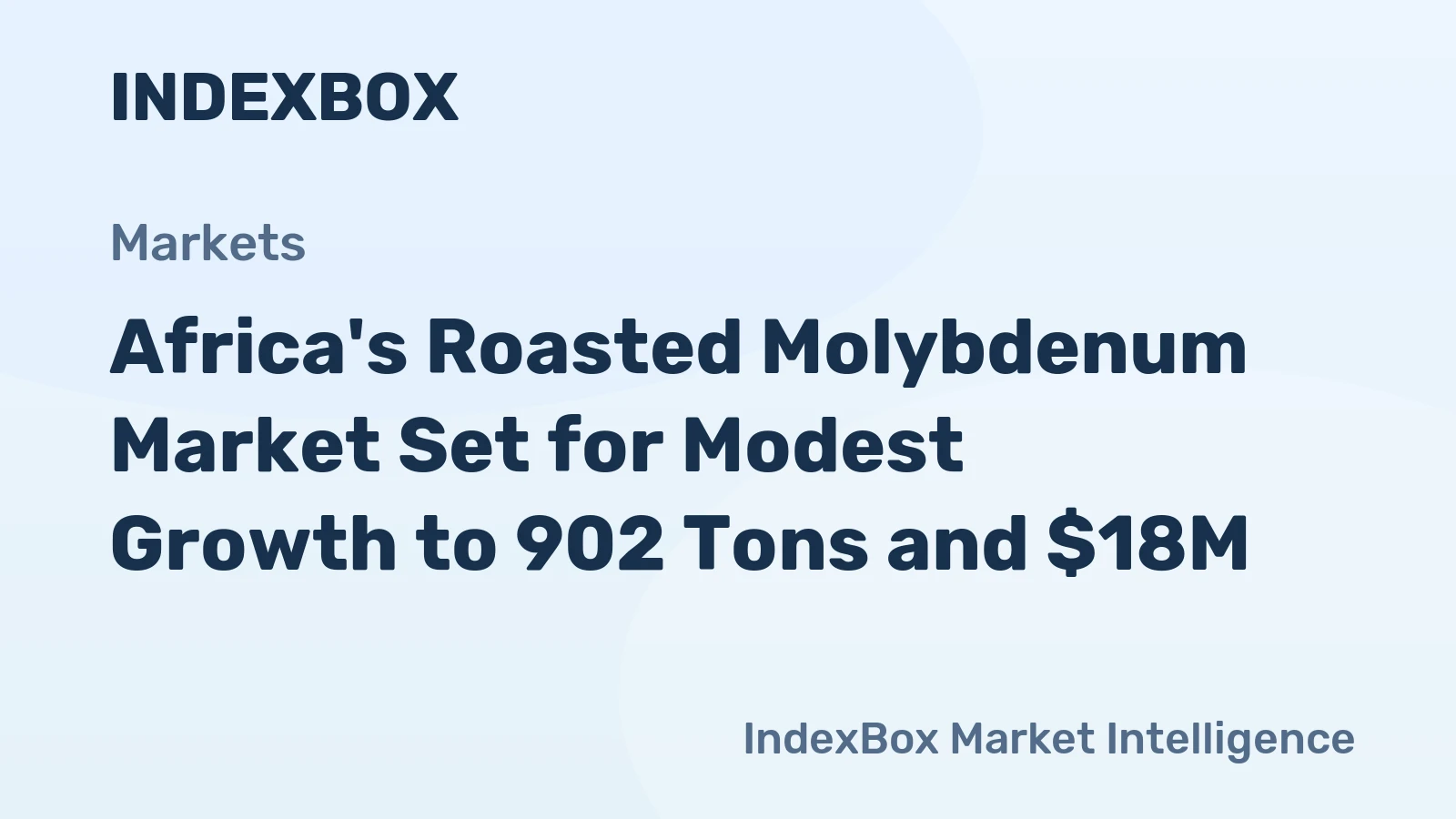 Africa's Roasted Molybdenum Market Set for Modest Growth to 902 Tons and $18M