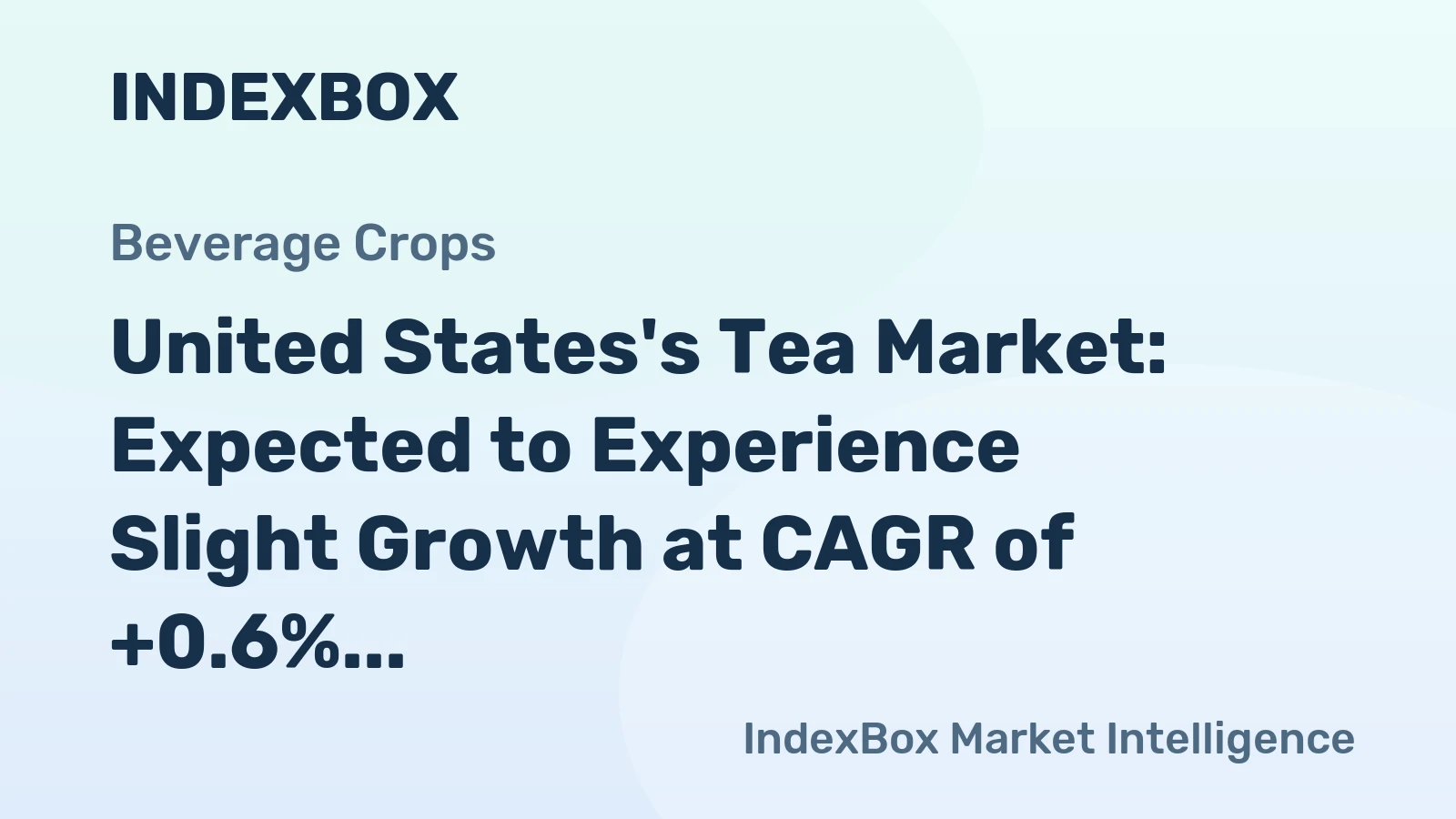United States's Tea Market: Expected to Experience Slight Growth at CAGR of +0.6% from 2024 to 2035