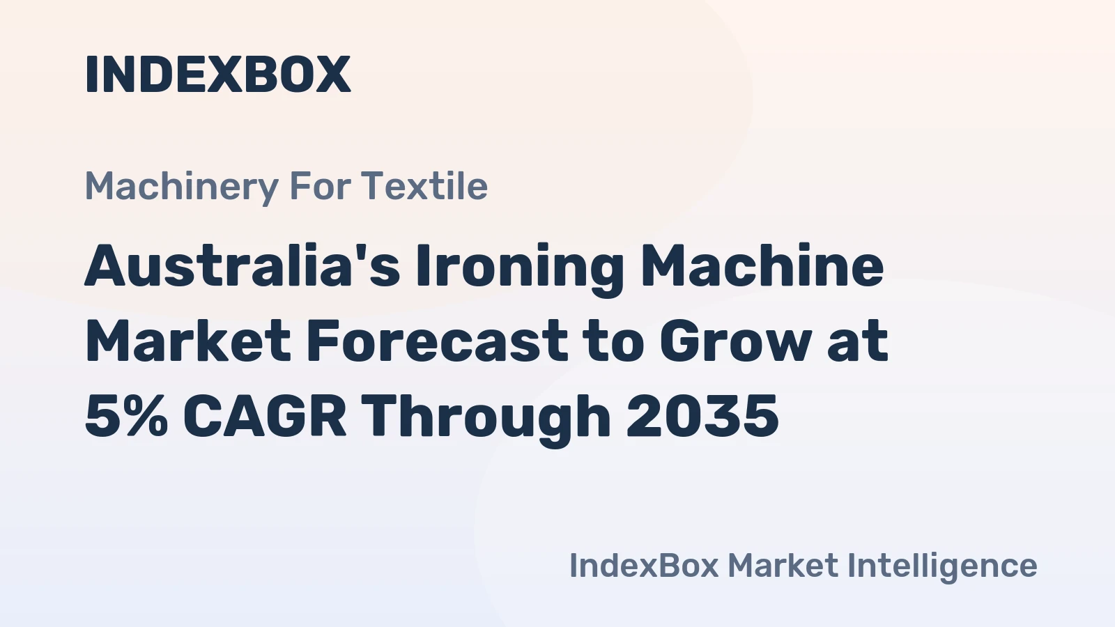 Australia's Ironing Machine Market Forecast to Grow at 5% CAGR Through 2035
