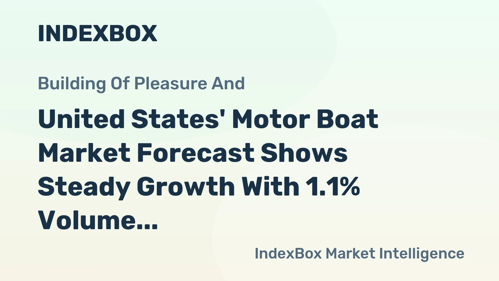 United States' Motor Boat Market Forecast Shows Steady Growth With 1.1% Volume CAGR Through 2035