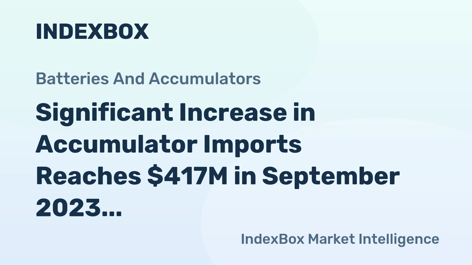 Significant Increase in Accumulator Imports Reaches $417M in September 2023 in the Netherlands