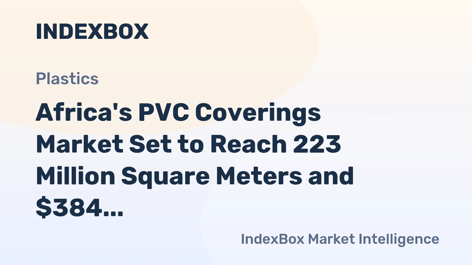 Africa's PVC Coverings Market Set to Reach 223 Million Square Meters and $384 Million in Value