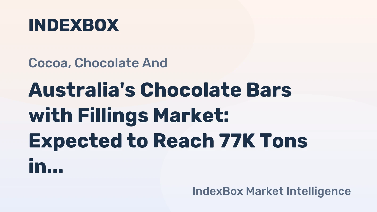Australia's Chocolate Bars with Fillings Market: Expected to Reach 77K Tons in Volume and $519M in Value by 2035
