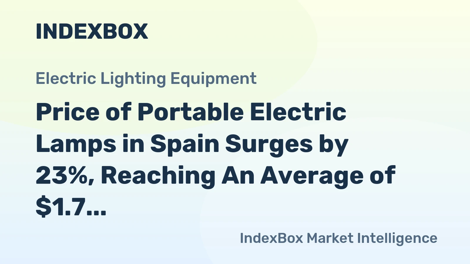 Price of Portable Electric Lamps in Spain Surges by 23%, Reaching An Average of $1.7 per Unit