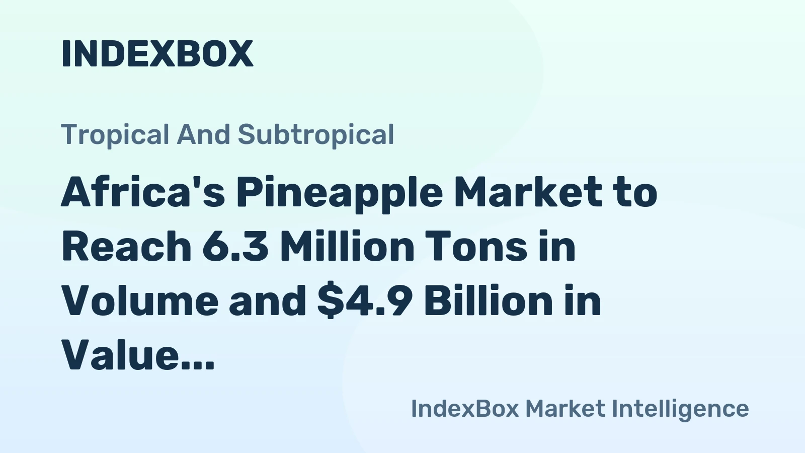 Africa's Pineapple Market to Reach 6.3 Million Tons in Volume and $4.9 Billion in Value by 2035