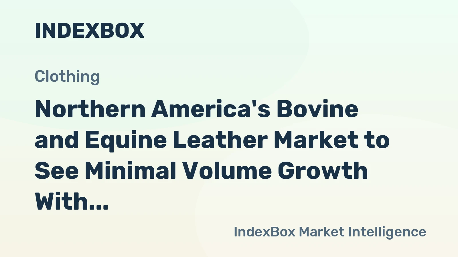 Northern America's Bovine and Equine Leather Market to See Minimal Volume Growth With a +0.1% CAGR Through 2035