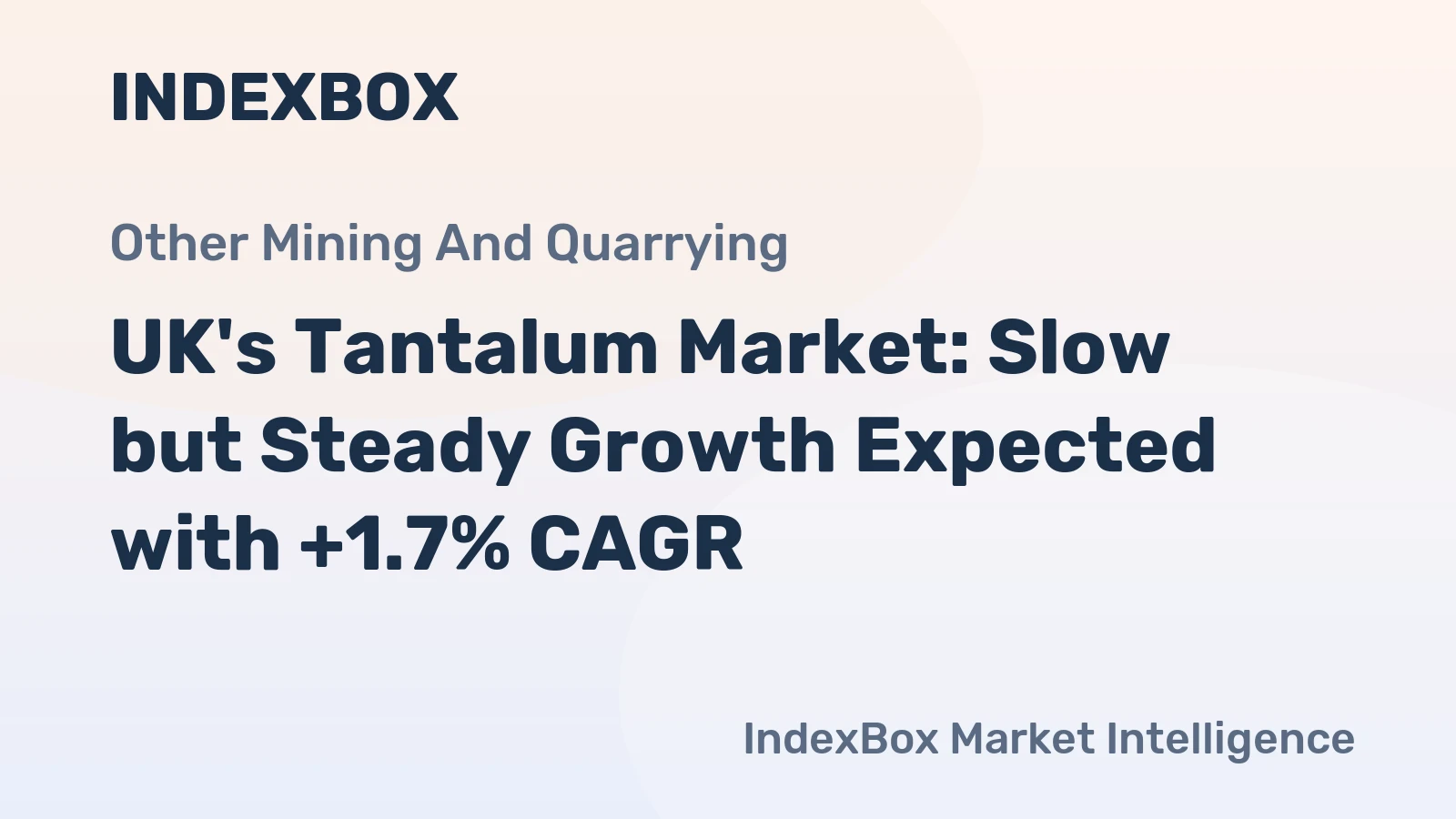 UK's Tantalum Market: Slow but Steady Growth Expected with +1.7% CAGR