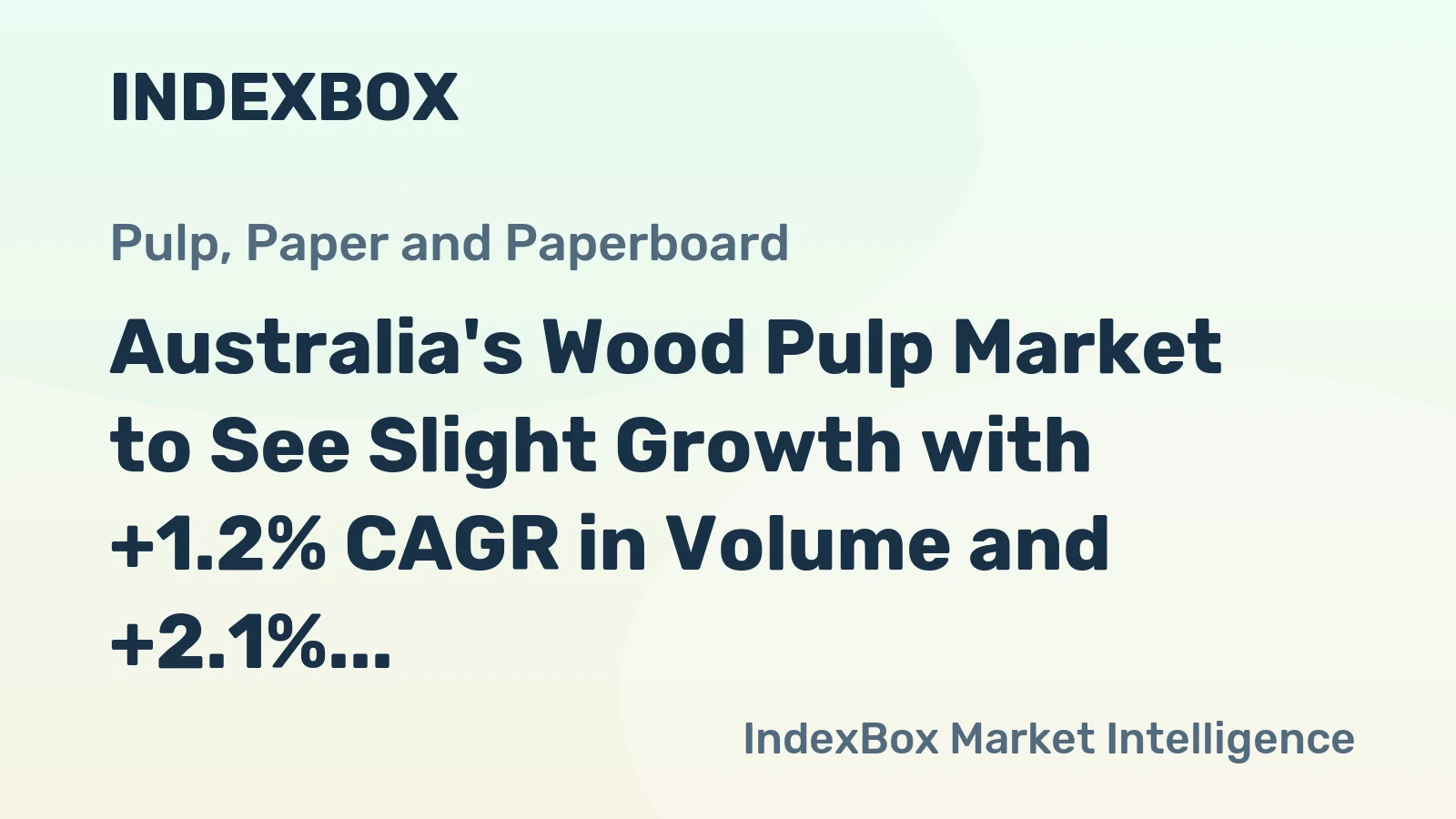 Australia's Wood Pulp Market to See Slight Growth with +1.2% CAGR in Volume and +2.1% CAGR in Value from 2024 to 2035