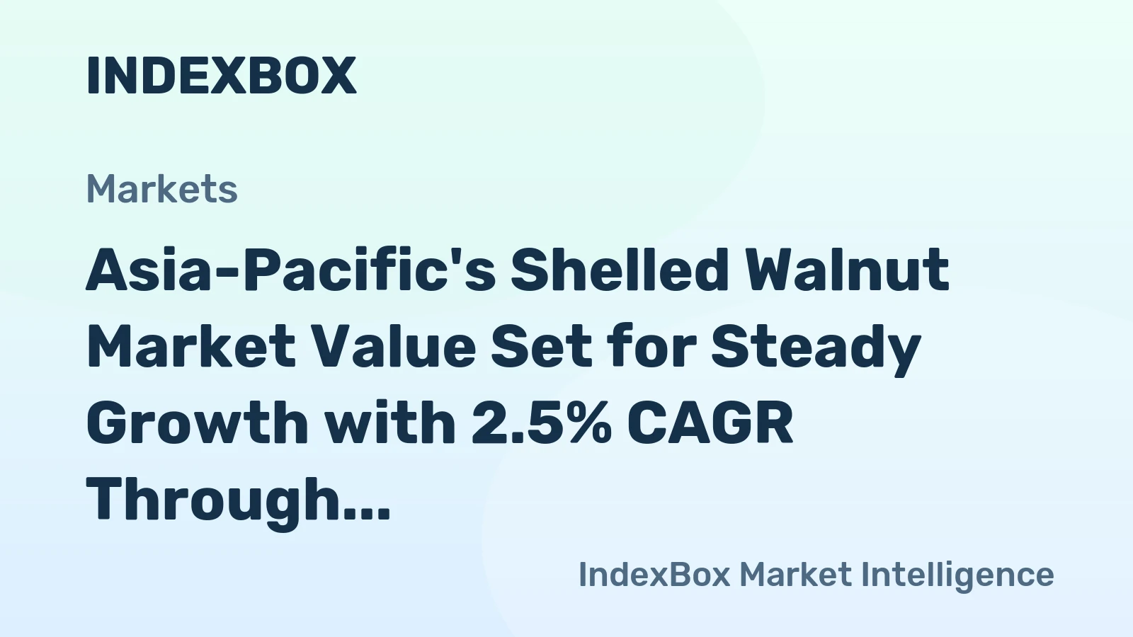 Asia-Pacific's Shelled Walnut Market Value Set for Steady Growth with 2.5% CAGR Through 2035