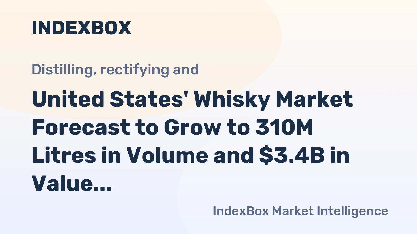 United States' Whisky Market Forecast to Grow to 310M Litres in Volume and $3.4B in Value