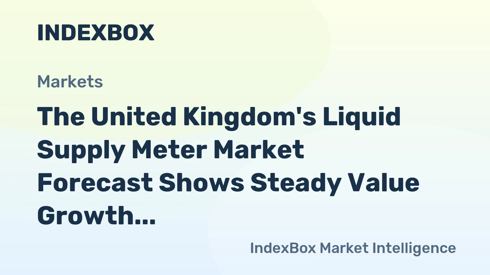 The United Kingdom's Liquid Supply Meter Market Forecast Shows Steady Value Growth at 0.8% CAGR
