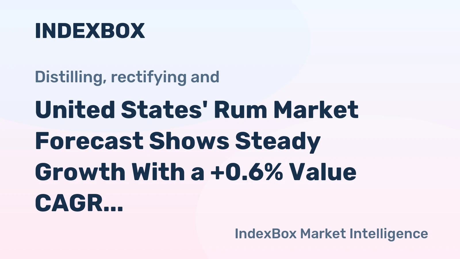 United States' Rum Market Forecast Shows Steady Growth With a +0.6% Value CAGR