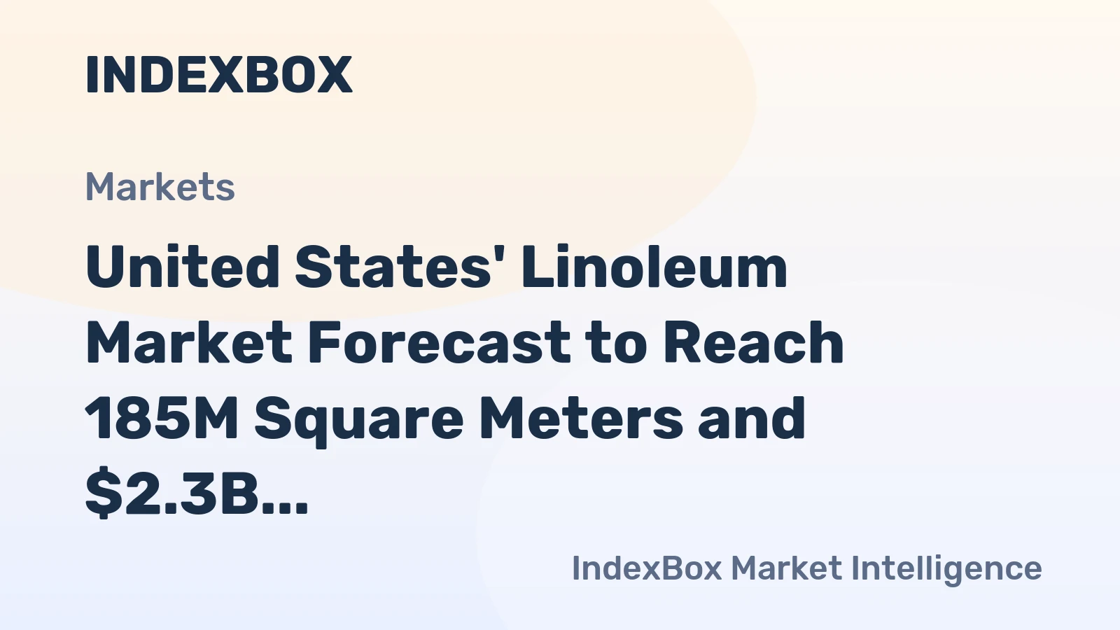United States' Linoleum Market Forecast to Reach 185M Square Meters and $2.3B by 2035