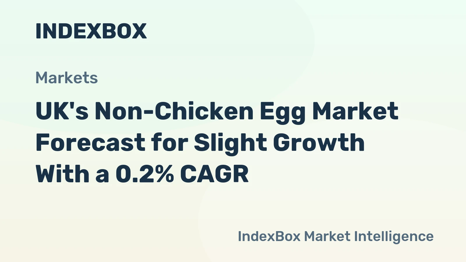 UK's Non-Chicken Egg Market Forecast for Slight Growth With a 0.2% CAGR