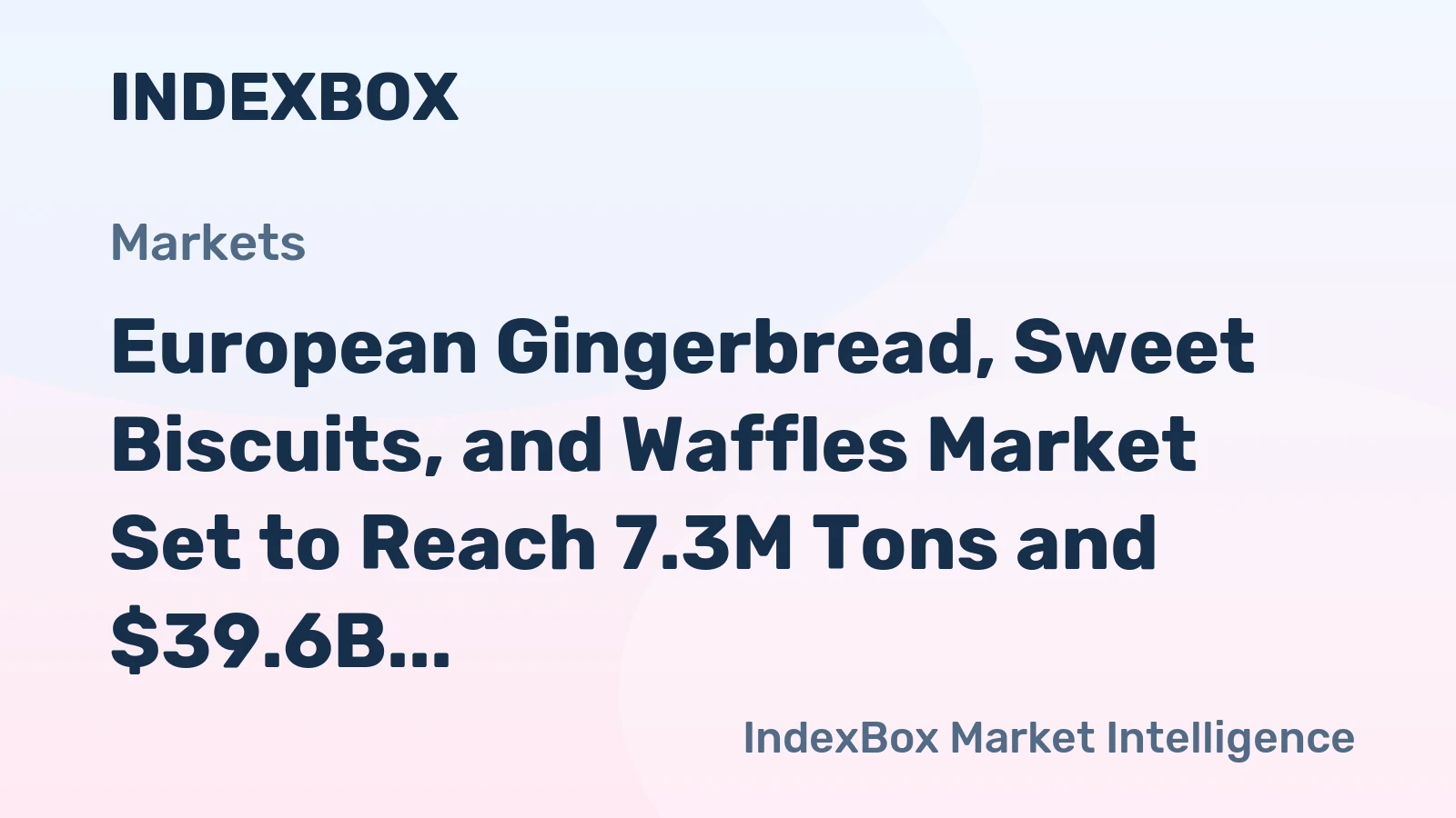 European Gingerbread, Sweet Biscuits, and Waffles Market Set to Reach 7.3M Tons and $39.6B Value by 2035