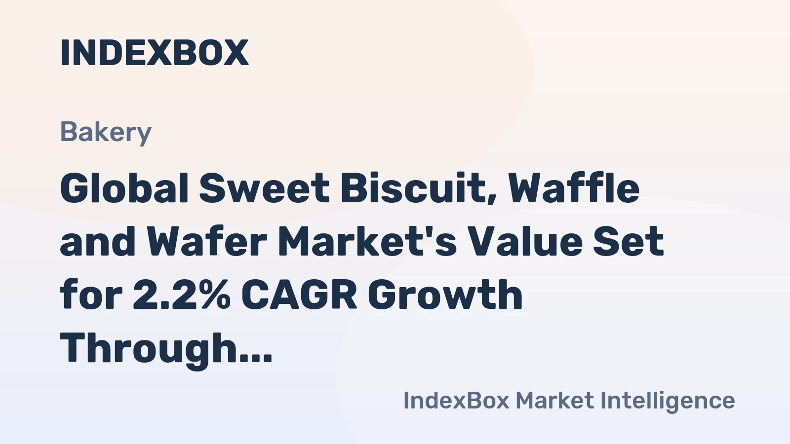Global Sweet Biscuit, Waffle and Wafer Market's Value Set for 2.2% CAGR Growth Through 2035