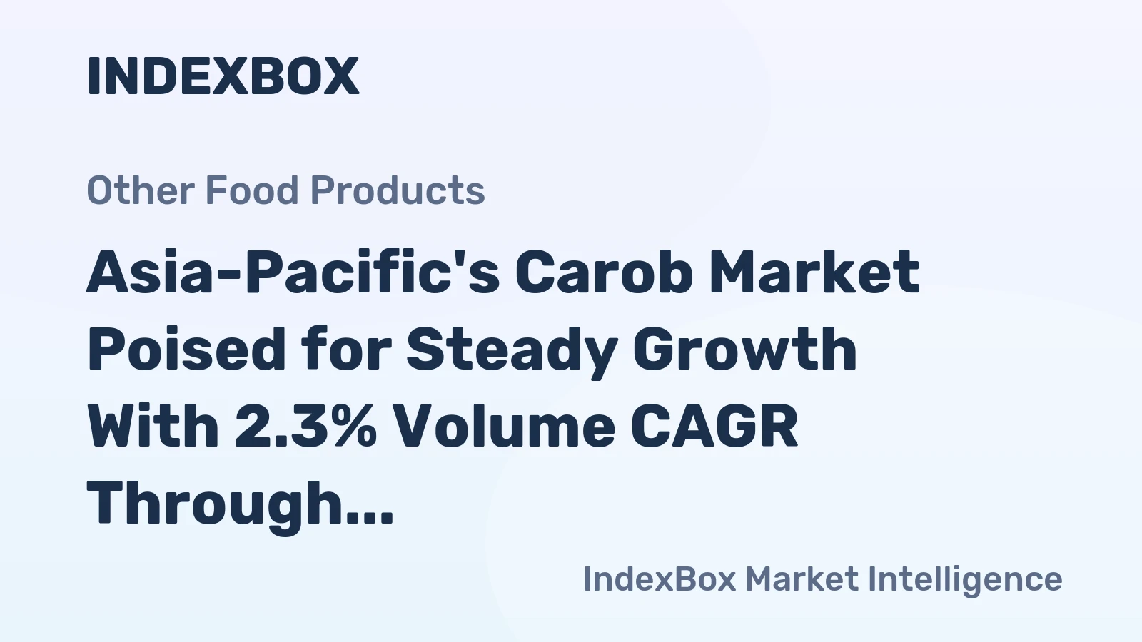 Asia-Pacific's Carob Market Poised for Steady Growth With 2.3% Volume CAGR Through 2035