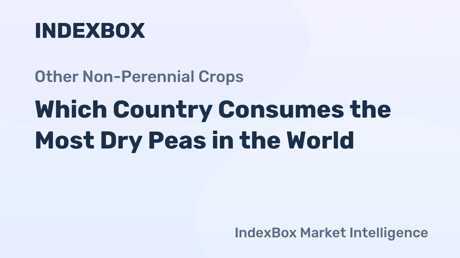 Which Country Consumes the Most Dry Peas in the World?