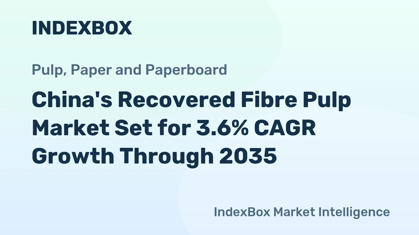 China's Recovered Fibre Pulp Market Set for 3.6% CAGR Growth Through 2035