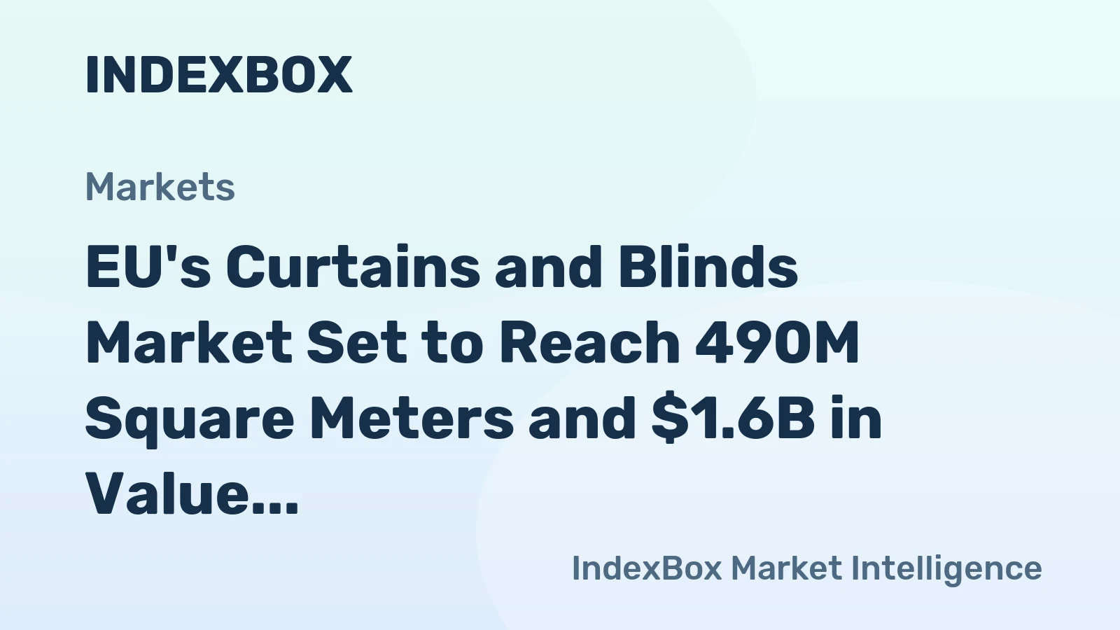 EU's Curtains and Blinds Market Set to Reach 490M Square Meters and $1.6B in Value