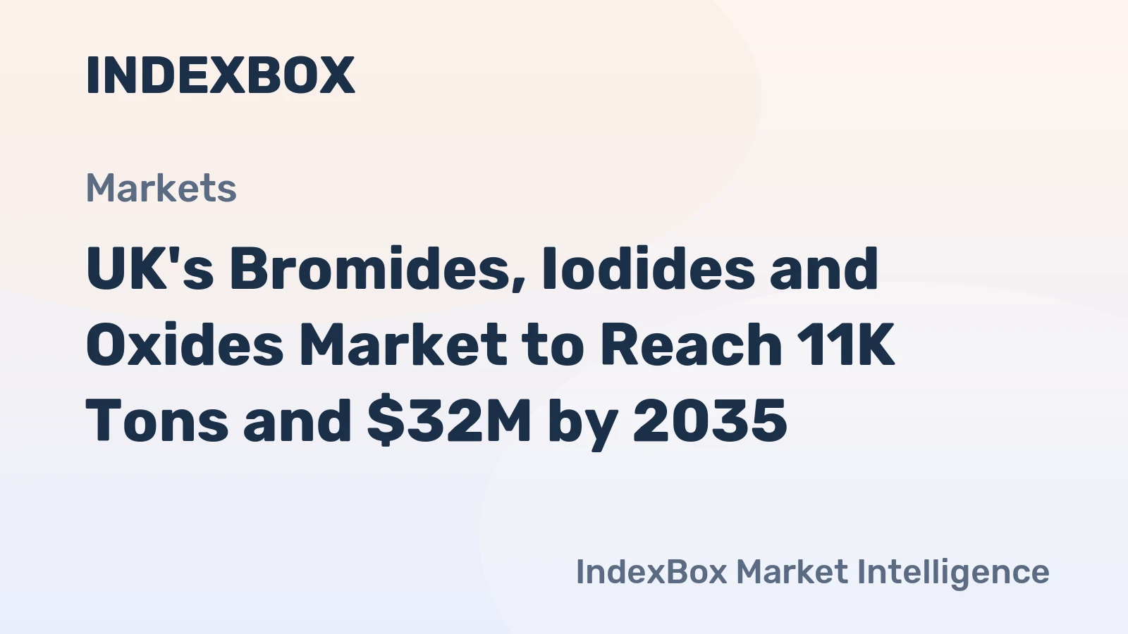 UK's Bromides, Iodides and Oxides Market to Reach 11K Tons and $32M by 2035