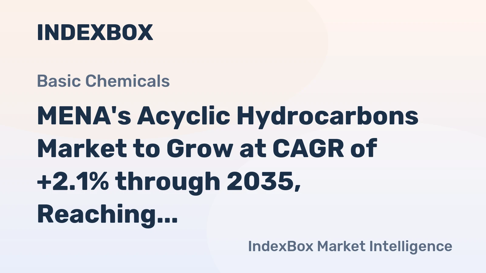 MENA's Acyclic Hydrocarbons Market to Grow at CAGR of +2.1% through 2035, Reaching $26.6B