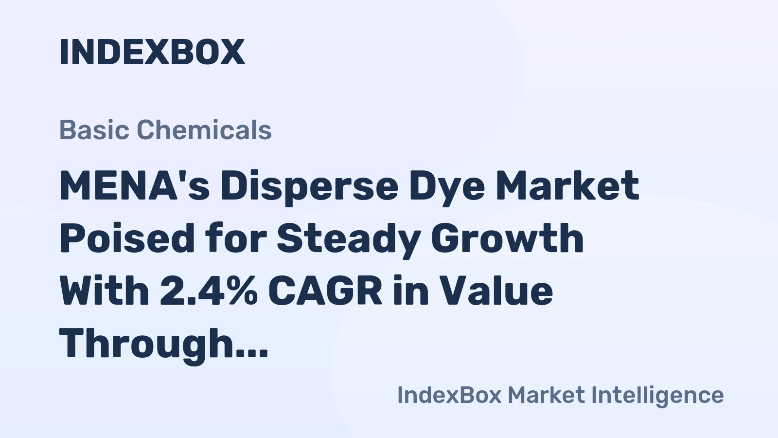 MENA's Disperse Dye Market Poised for Steady Growth With 2.4% CAGR in Value Through 2035