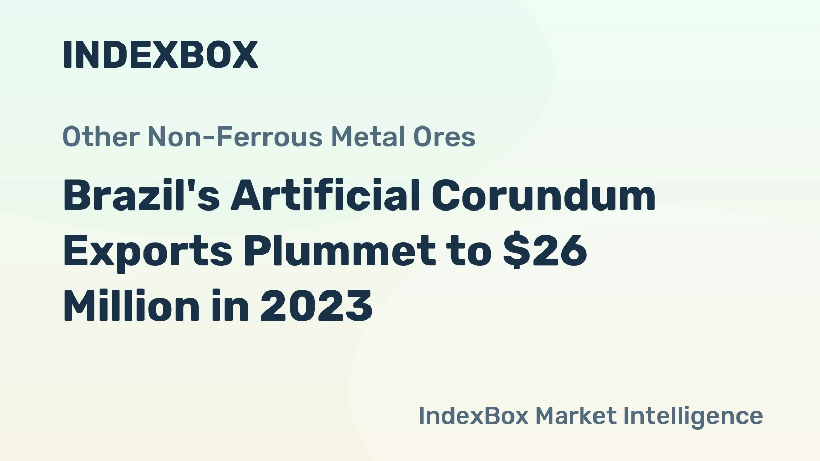 Brazil's Artificial Corundum Exports Plummet to $26 Million in 2023