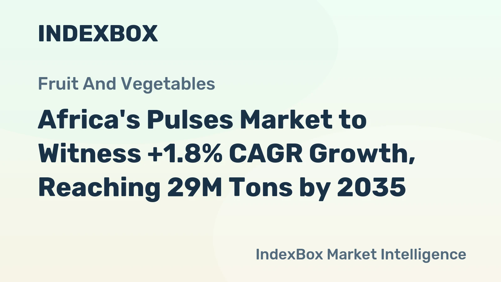 Africa's Pulses Market to Witness +1.8% CAGR Growth, Reaching 29M Tons by 2035