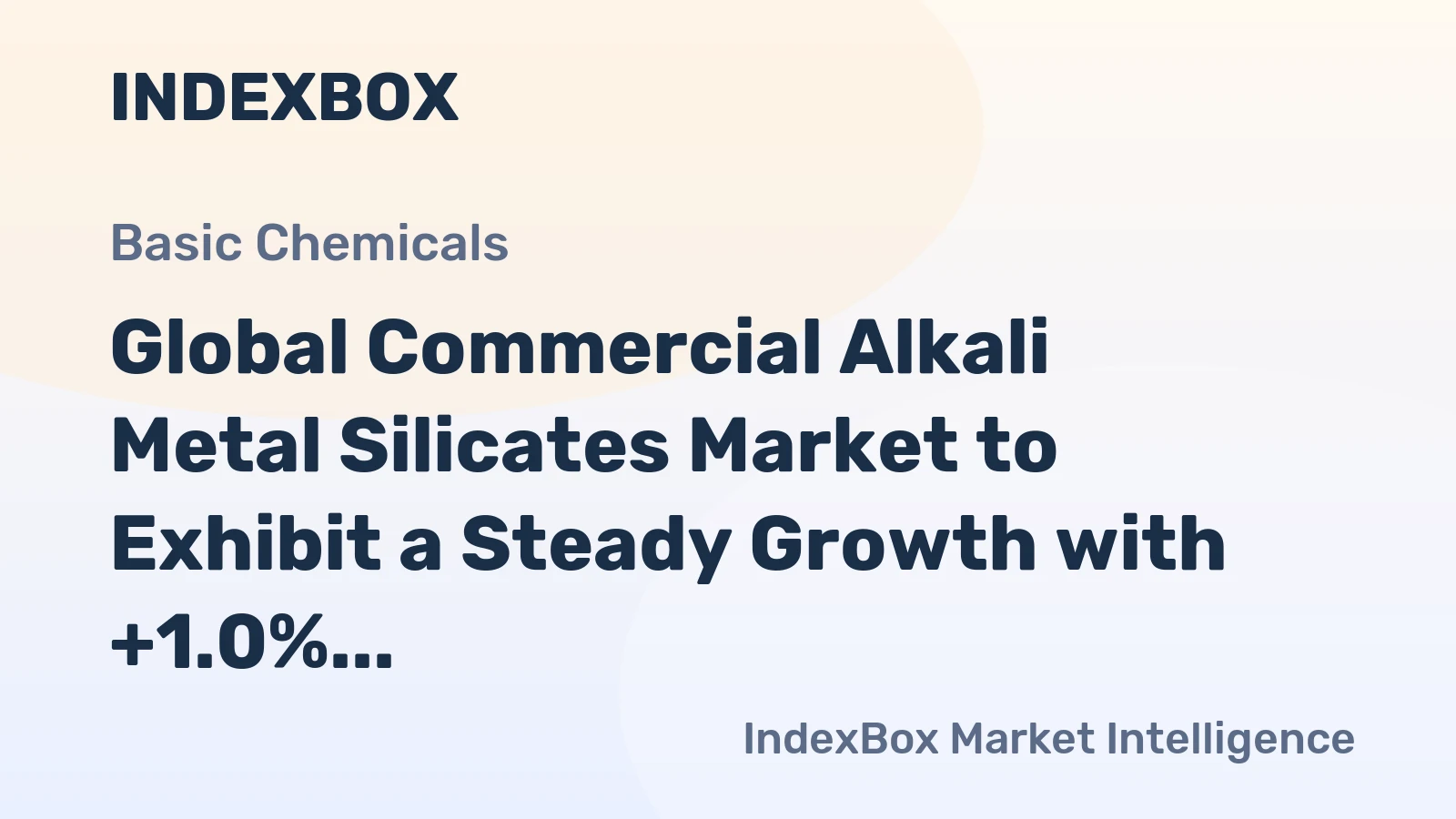 Global Commercial Alkali Metal Silicates Market to Exhibit a Steady Growth with +1.0% CAGR through 2035