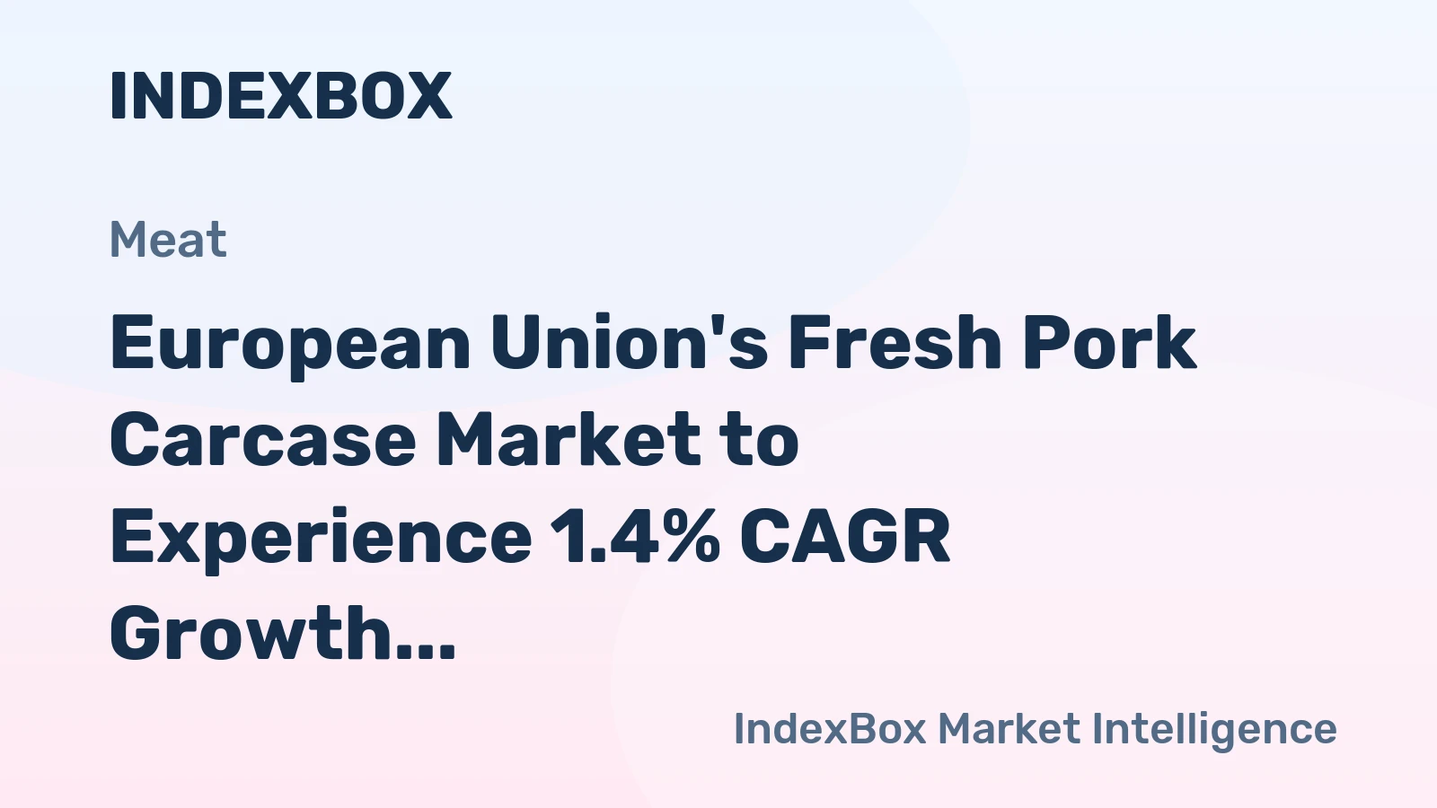 European Union's Fresh Pork Carcase Market to Experience 1.4% CAGR Growth, Reaching 9.7M Tons by 2035