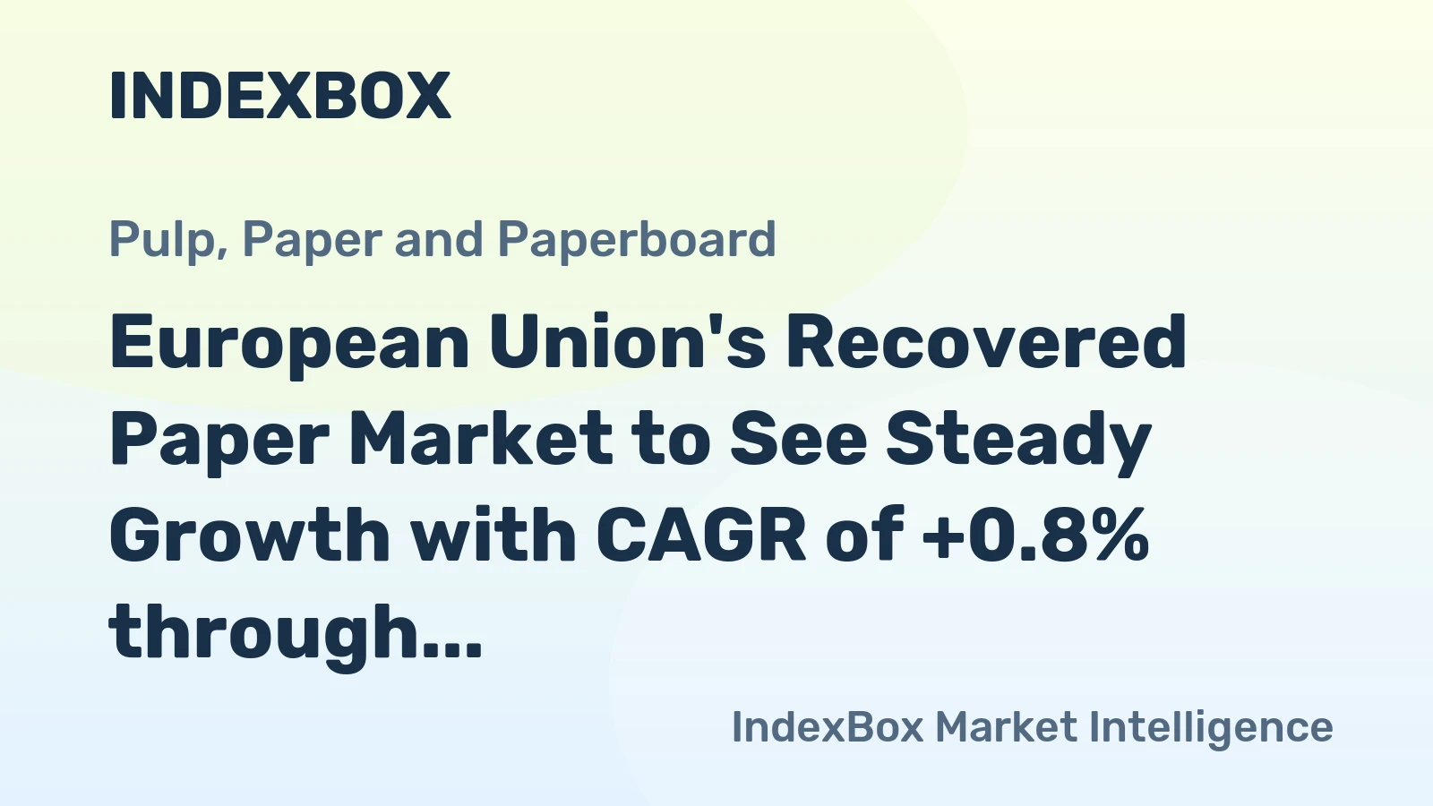 European Union's Recovered Paper Market to See Steady Growth with CAGR of +0.8% through 2035, Reaching $10.4B in Value