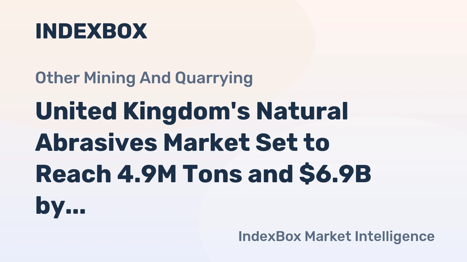 United Kingdom's Natural Abrasives Market Set to Reach 4.9M Tons and $6.9B by 2035