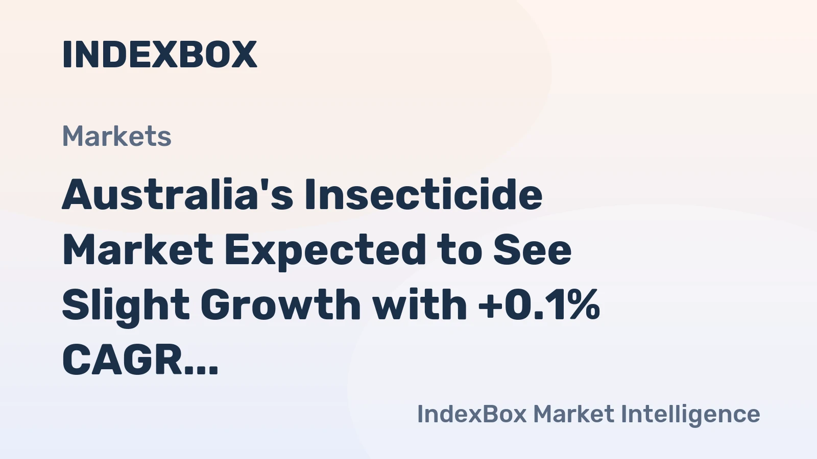 Australia's Insecticide Market Expected to See Slight Growth with +0.1% CAGR over the Next Decade