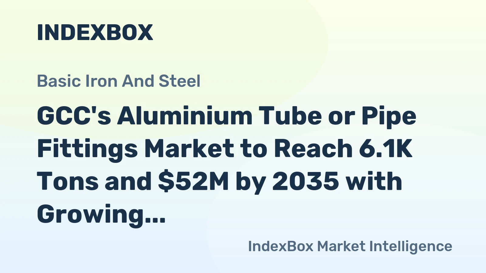 GCC's Aluminium Tube or Pipe Fittings Market to Reach 6.1K Tons and $52M by 2035 with Growing Demand