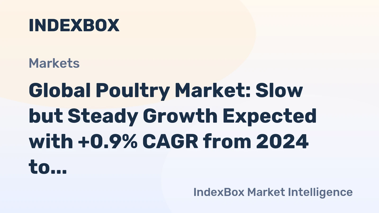 Global Poultry Market: Slow but Steady Growth Expected with +0.9% CAGR from 2024 to 2035