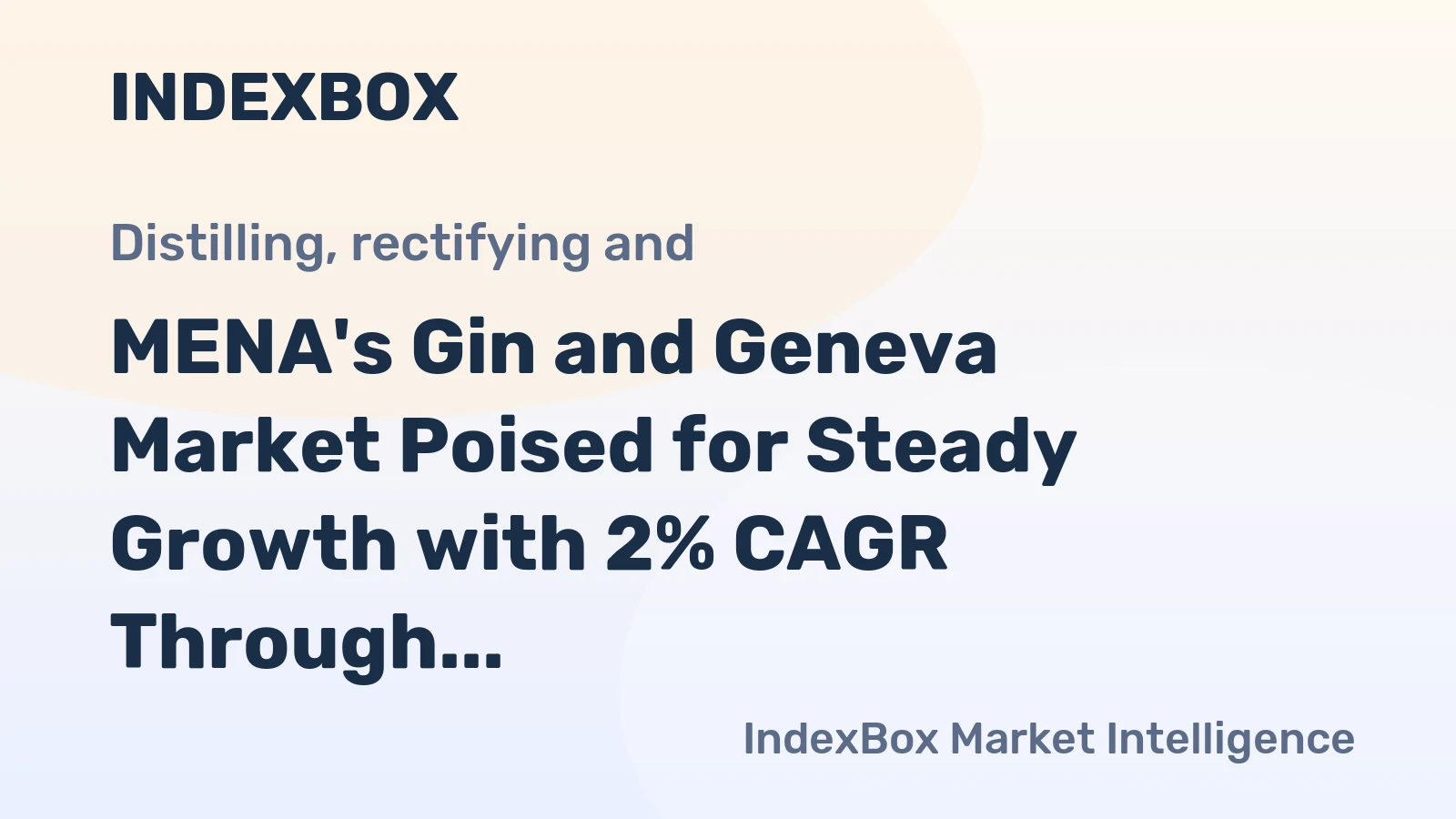 MENA's Gin and Geneva Market Poised for Steady Growth with 2% CAGR Through 2035
