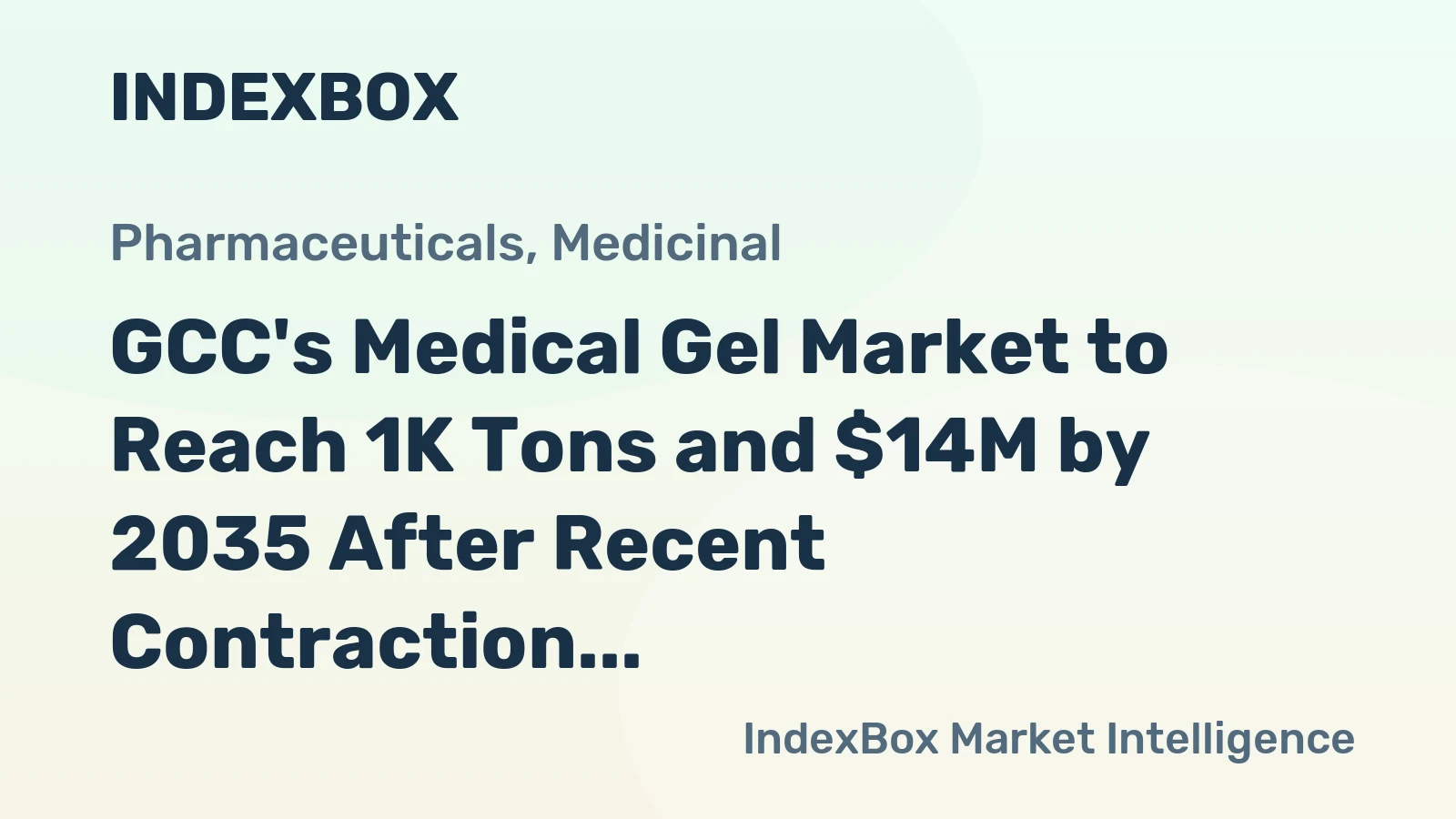 GCC's Medical Gel Market to Reach 1K Tons and $14M by 2035 After Recent Contraction