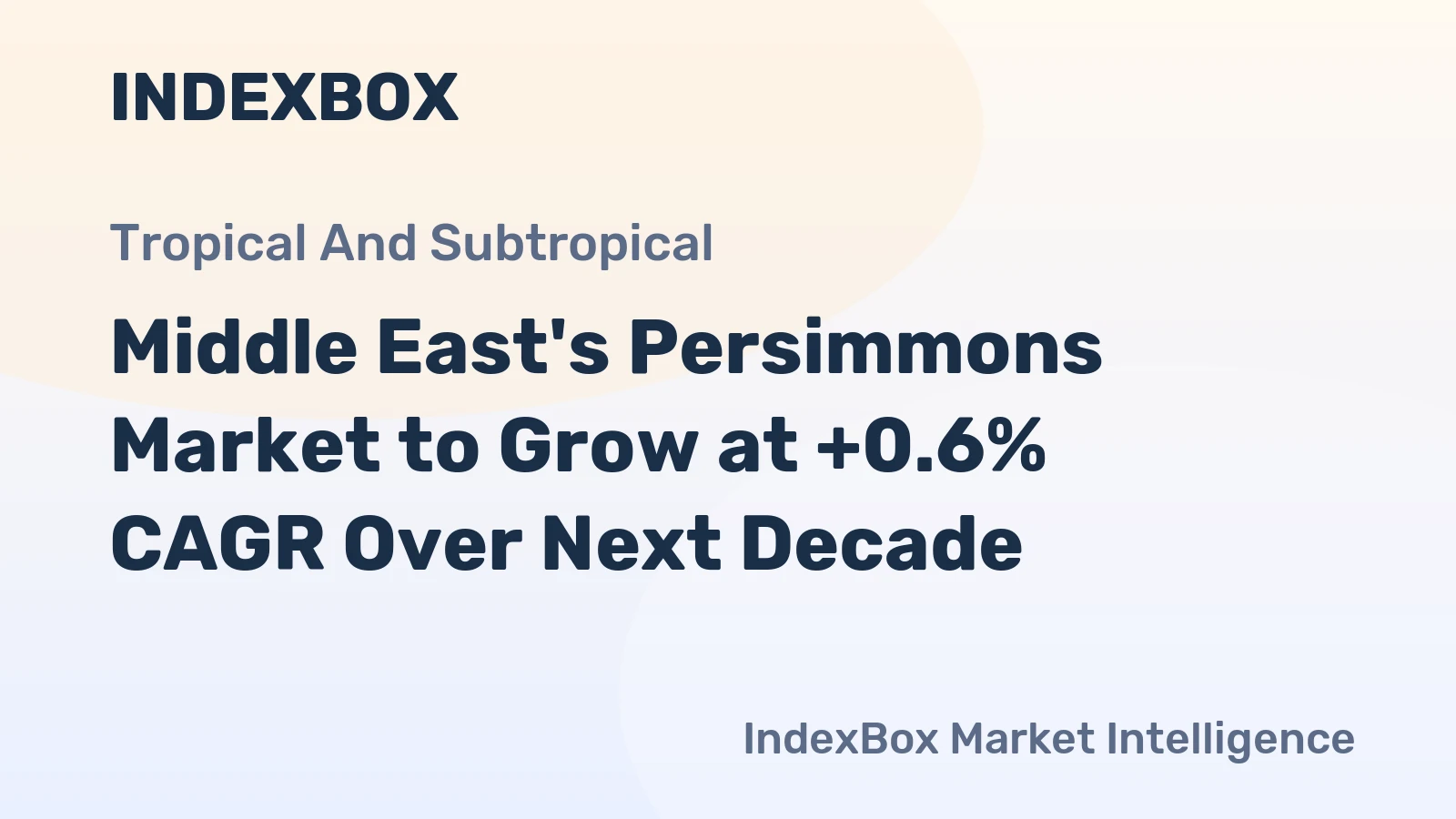 Middle East's Persimmons Market to Grow at +0.6% CAGR Over Next Decade