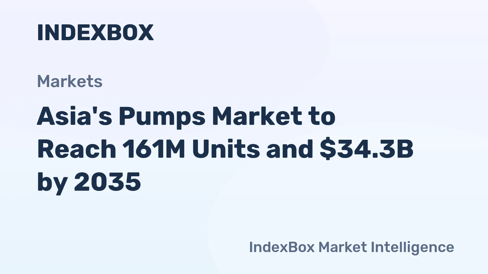 Asia's Pumps Market to Reach 161M Units and $34.3B by 2035
