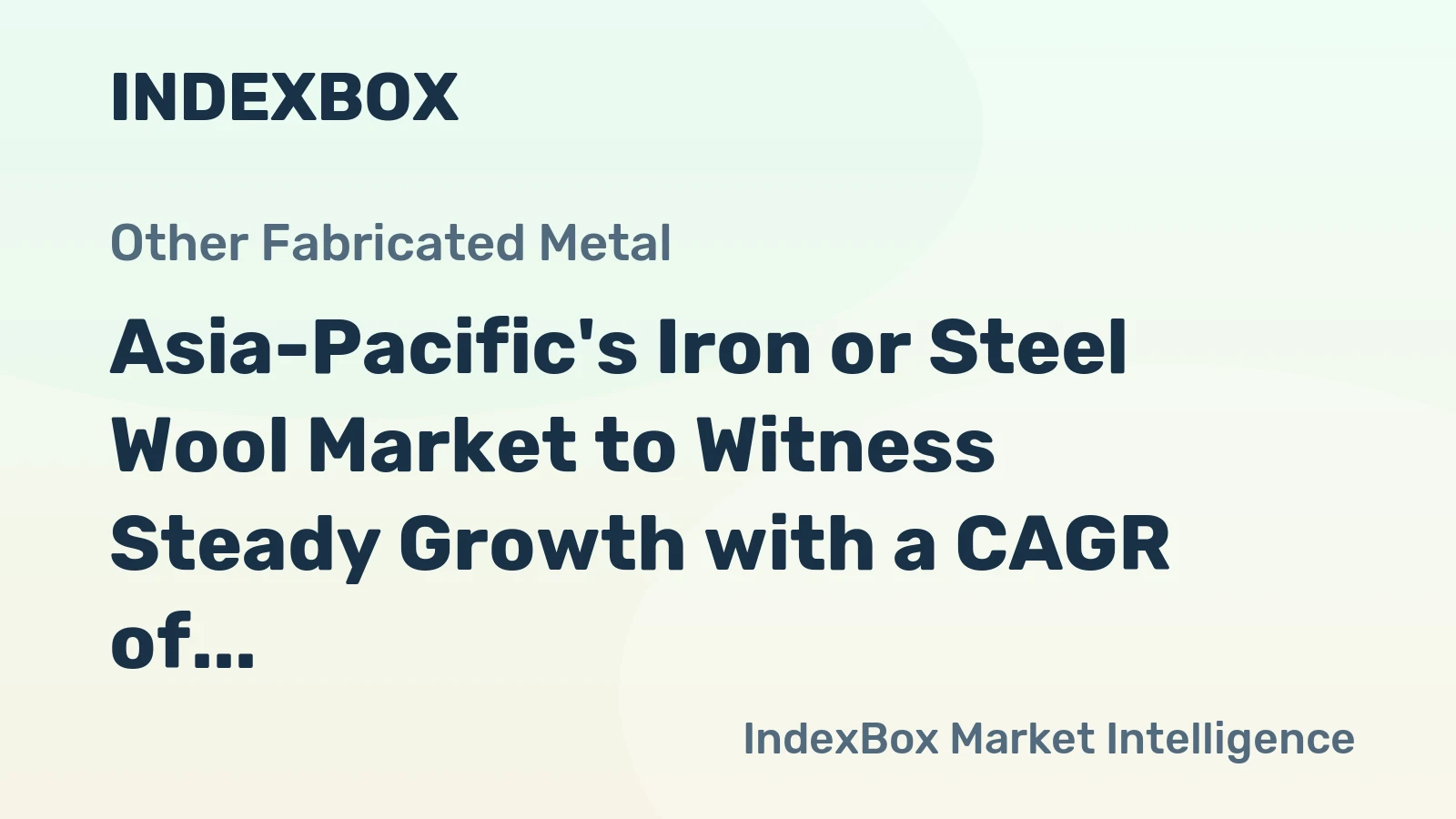 Asia-Pacific's Iron or Steel Wool Market to Witness Steady Growth with a CAGR of +0.7% from 2024 to 2035