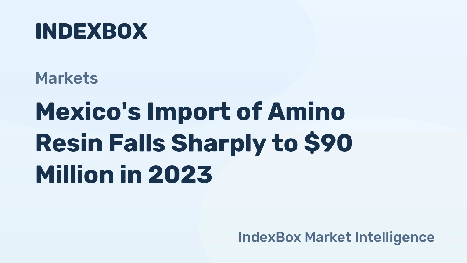 Mexico's Import of Amino Resin Falls Sharply to $90 Million in 2023